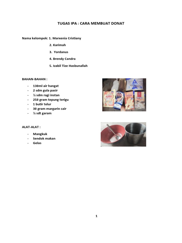 Resep Donat Sederhana dan Lezat | PDF