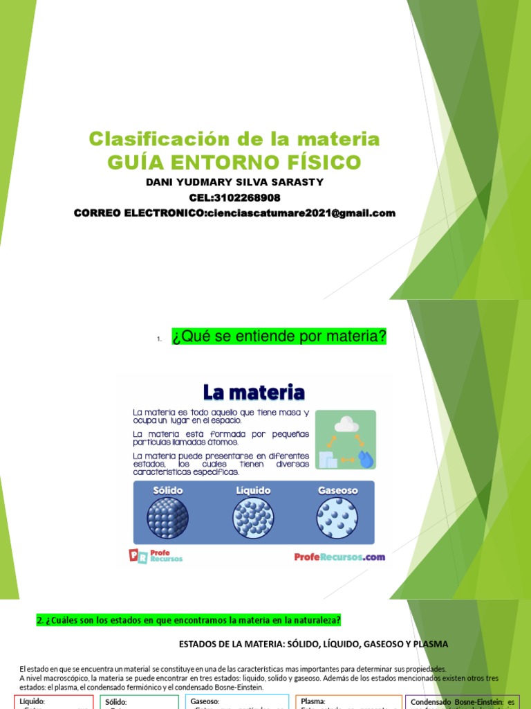 Explicación Clasificación de La Materia | PDF | Importar | Mezcla