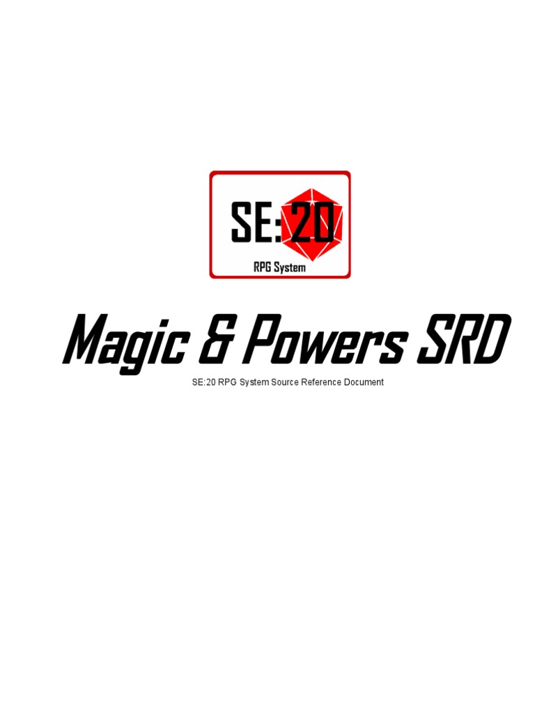 Se-20 Magic SRD 0.01 | PDF | D20 System