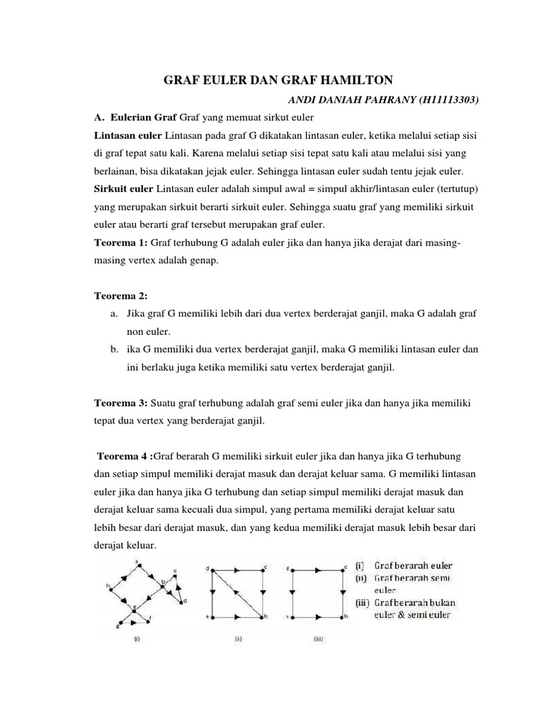 Graf Euler Dan Graf Hamilton | PDF | Metode & Bahan Ajar