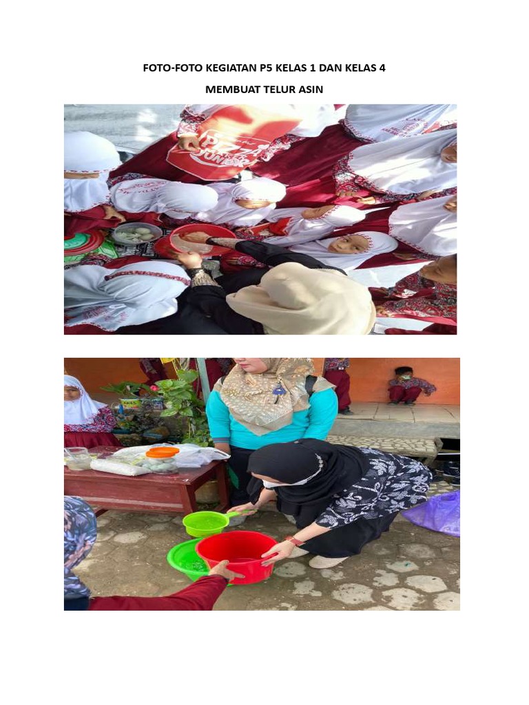 FOTO KEGIATAN P5 KELAS 1 DAN 4 | PDF