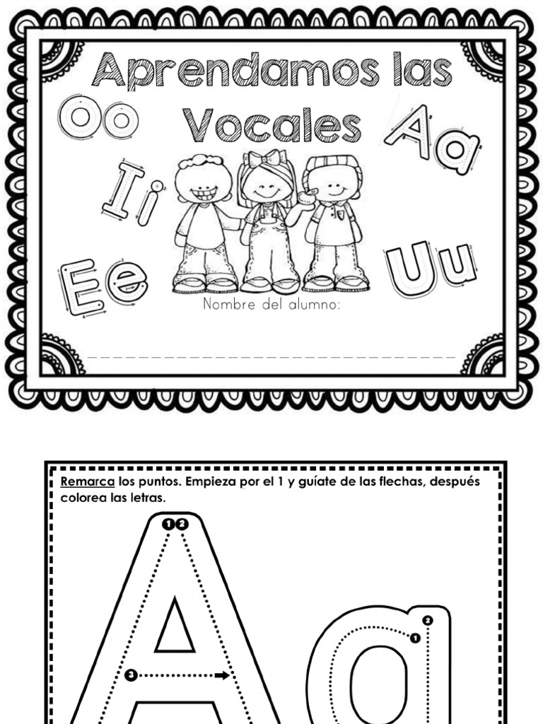 100 Fichas para Aprender Las Vocales | PDF