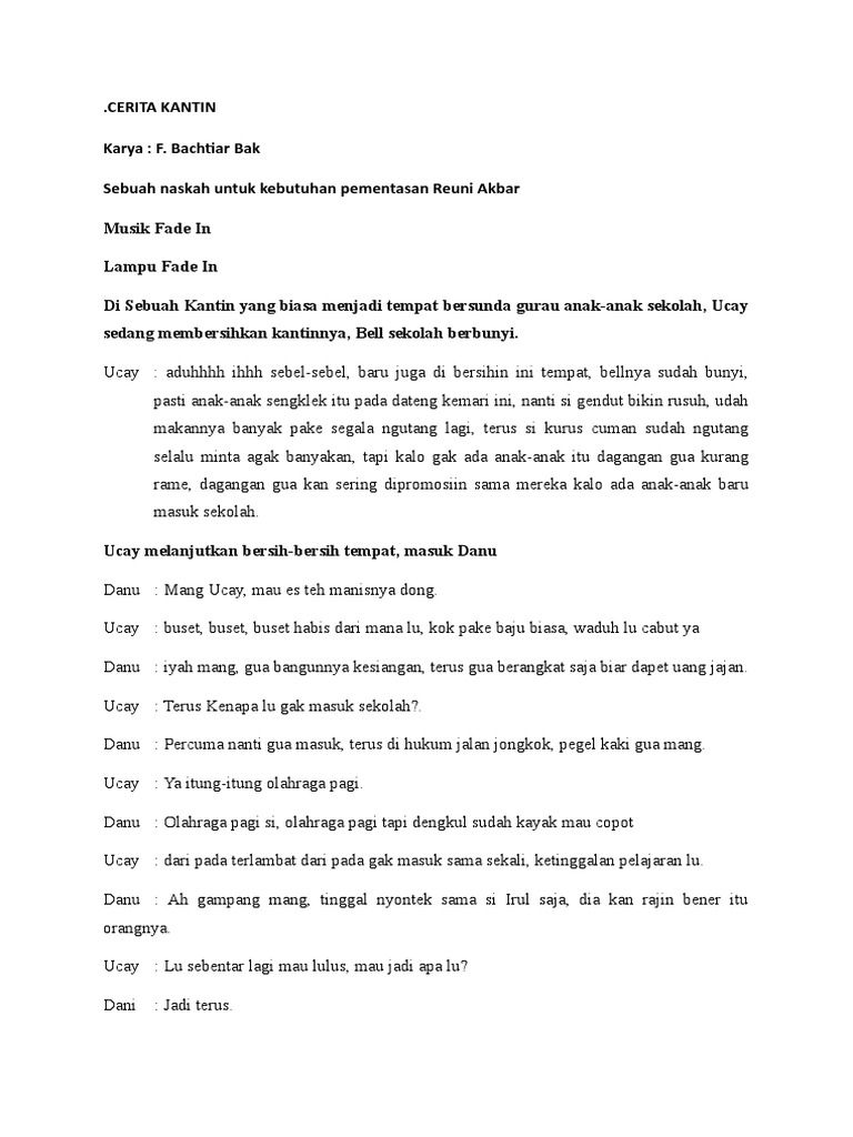 Cerita Kantin | PDF