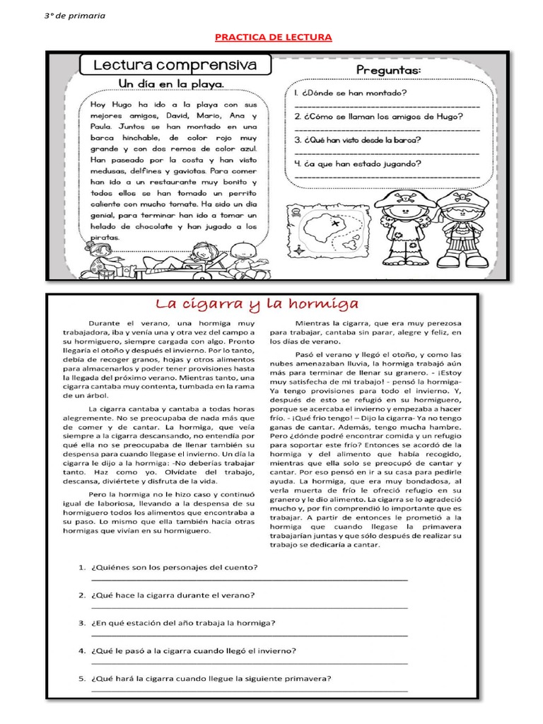 PRACTICA DE LECTURA | PDF