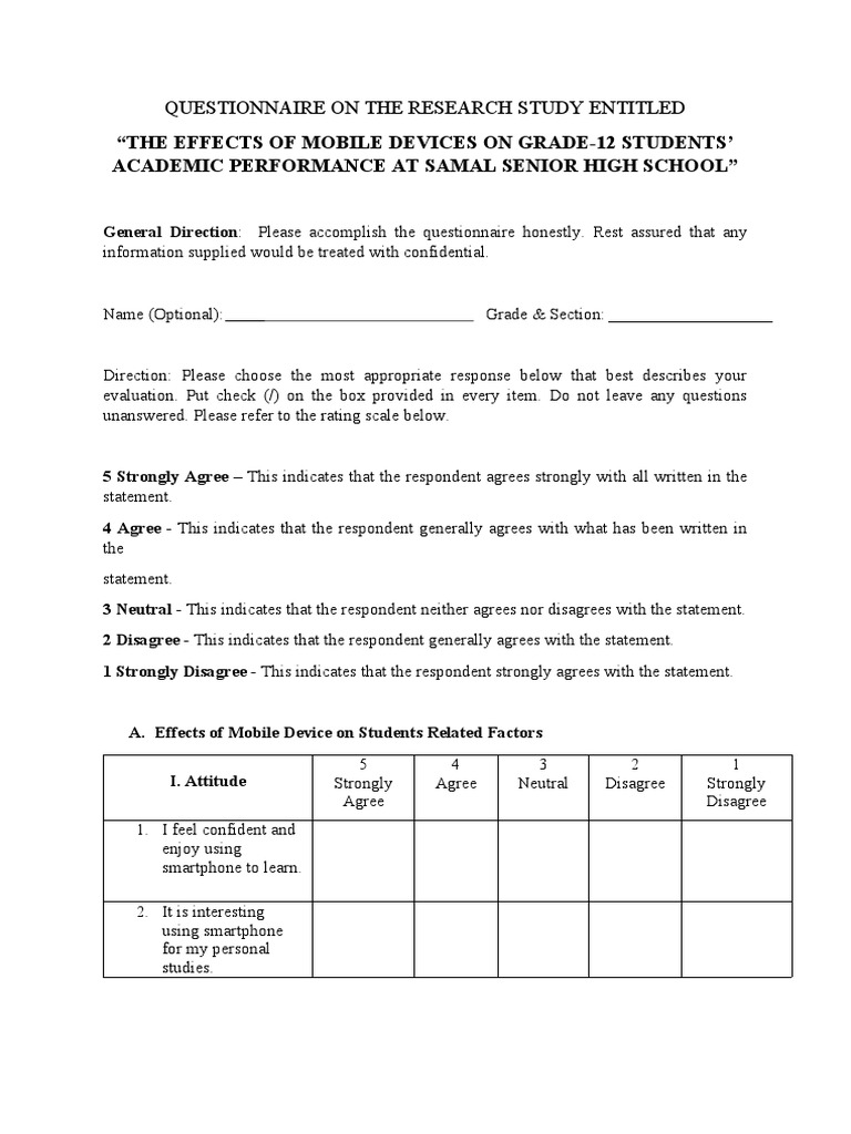 SurveyQuestionnaires12 06 2022 | PDF | Smartphone | Communication