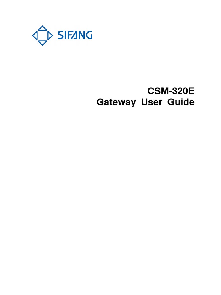 CSM-320E Gateway User Guide | PDF | Computer File | Electrostatic Discharge