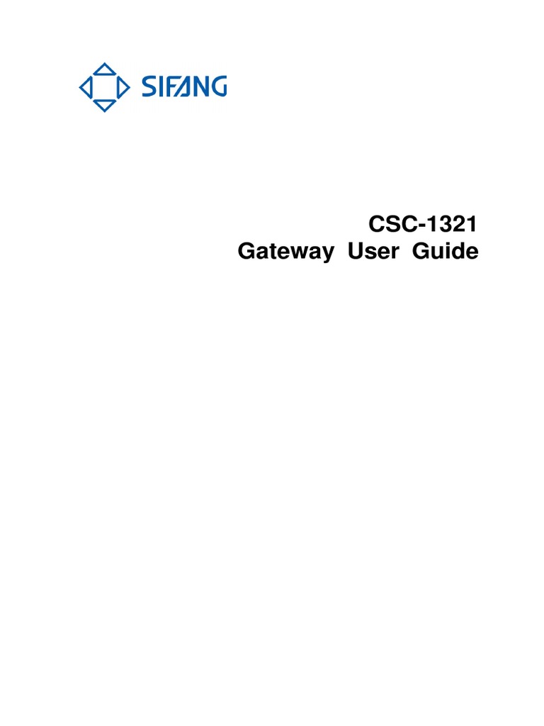 CSC-1321 Gateway User Guide | PDF | Port (Computer Networking) | Menu ...