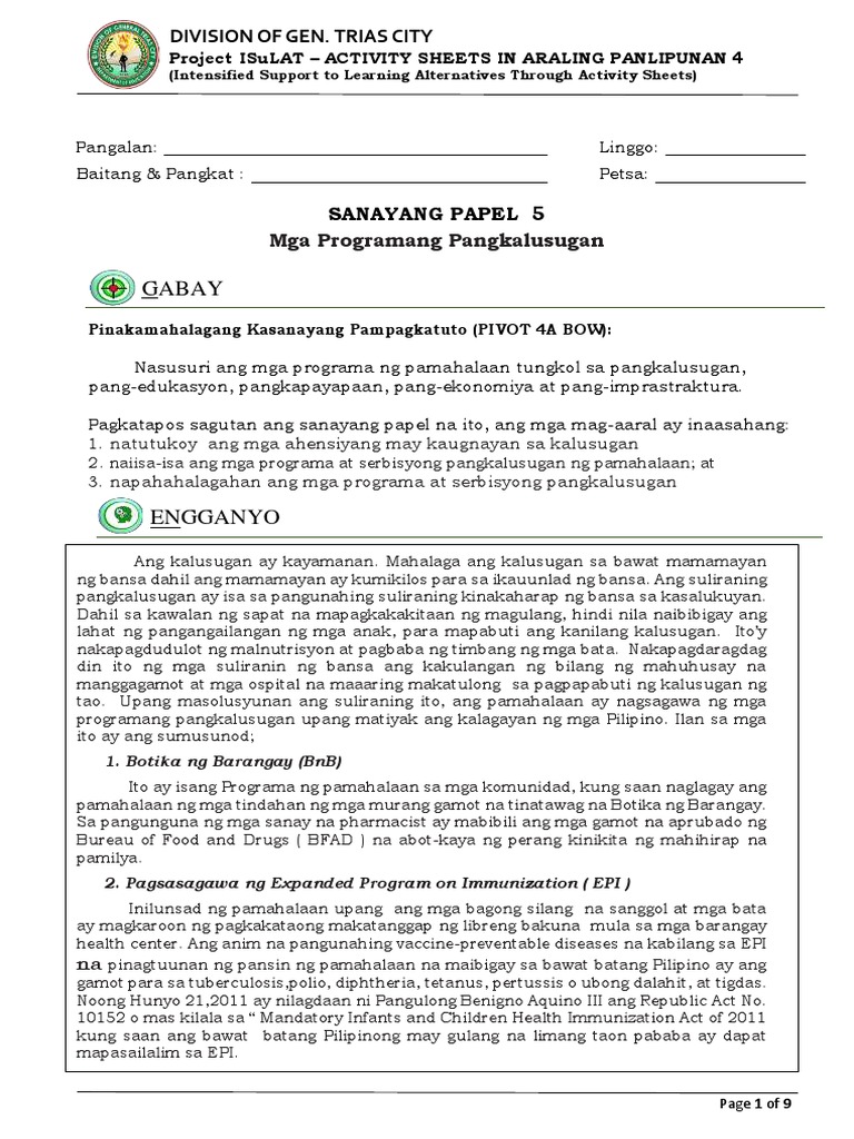 Ap4 Q3 Week 5 Final | PDF