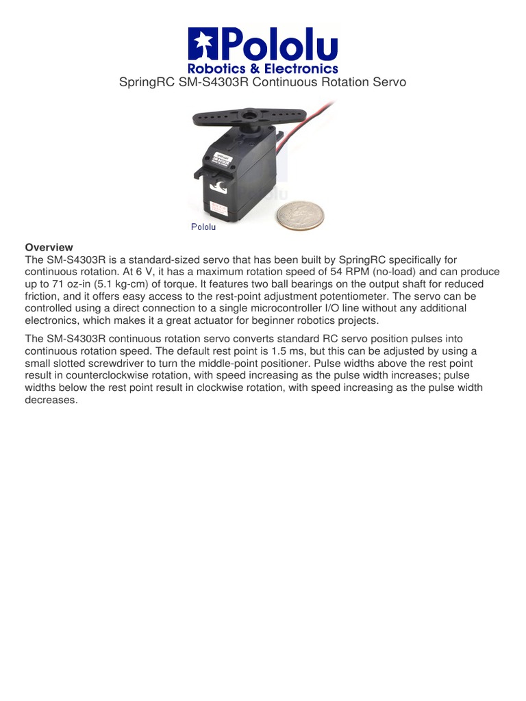 Pololu 1248 PDF | PDF | Machines | Electrical Engineering
