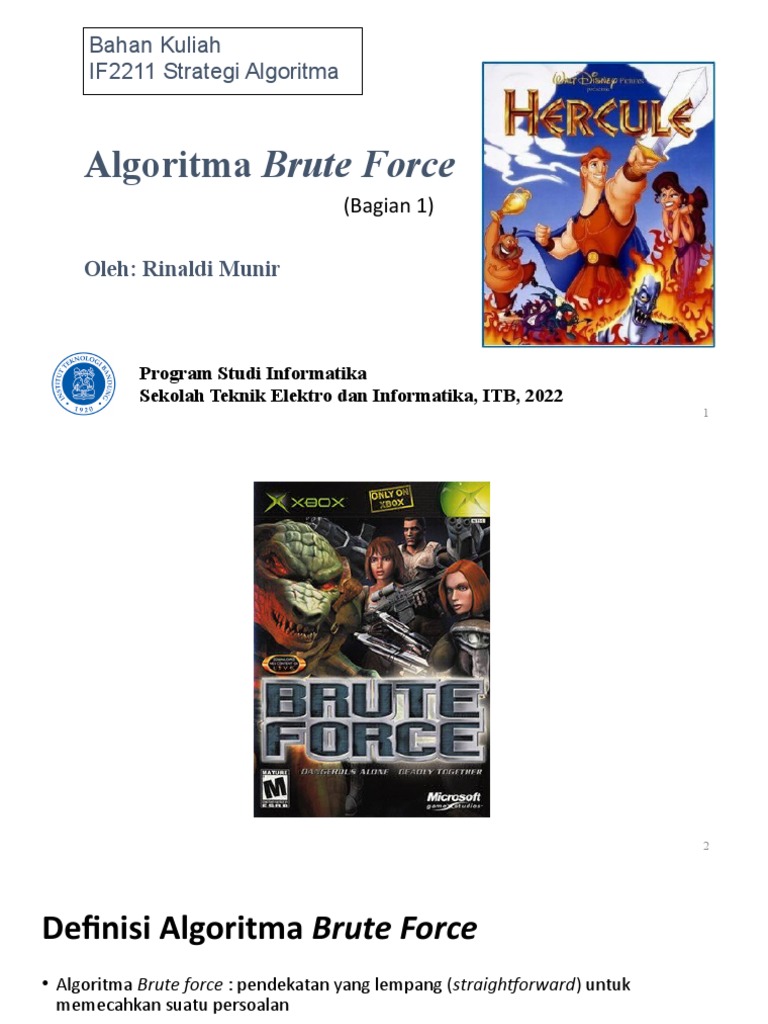 Algoritma Brute Force (2022) Bag1 | PDF