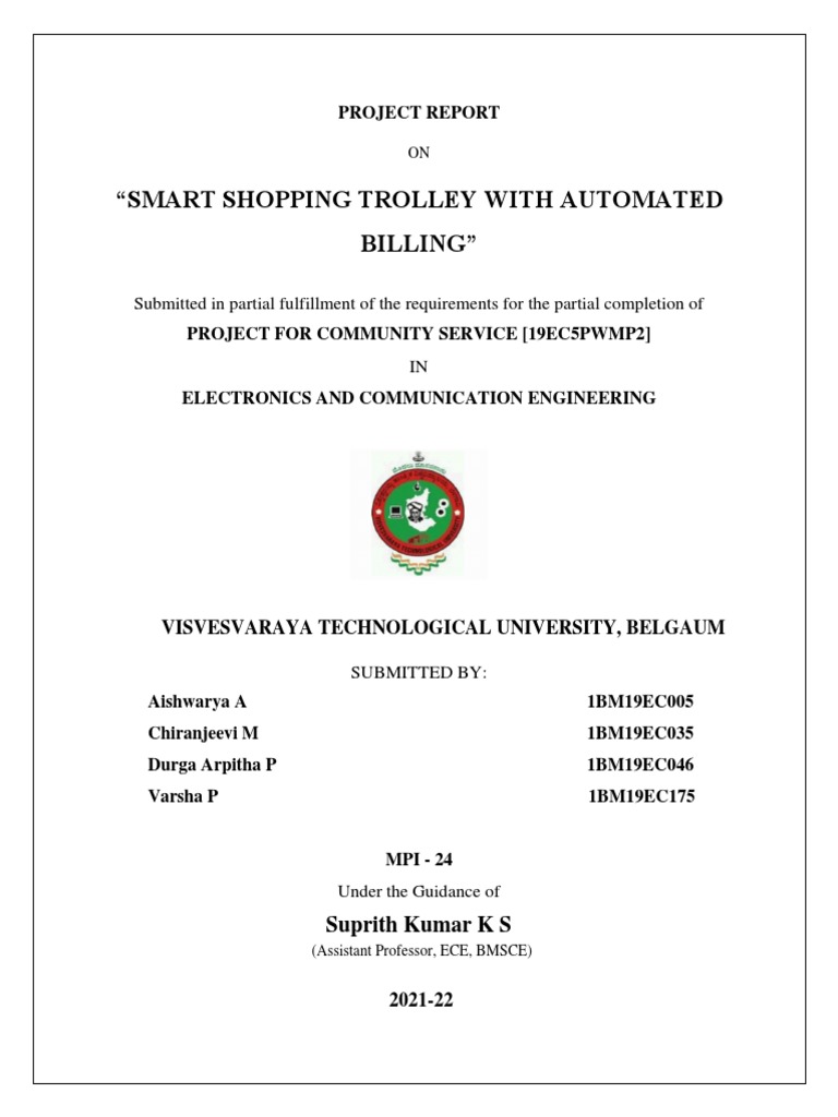 Report - Smart Shopping Trolley With Automated Billing | PDF | Radio ...