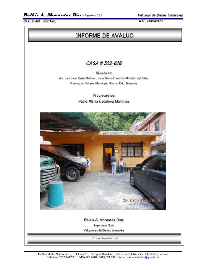 Informe de Avalúo 2 | PDF | Depreciación