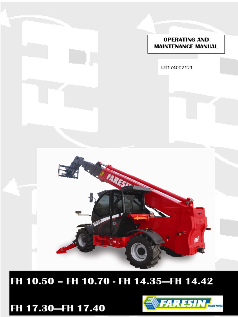 Faresin Telehandler Operating Manual | PDF | Elevator | Manual Transmission