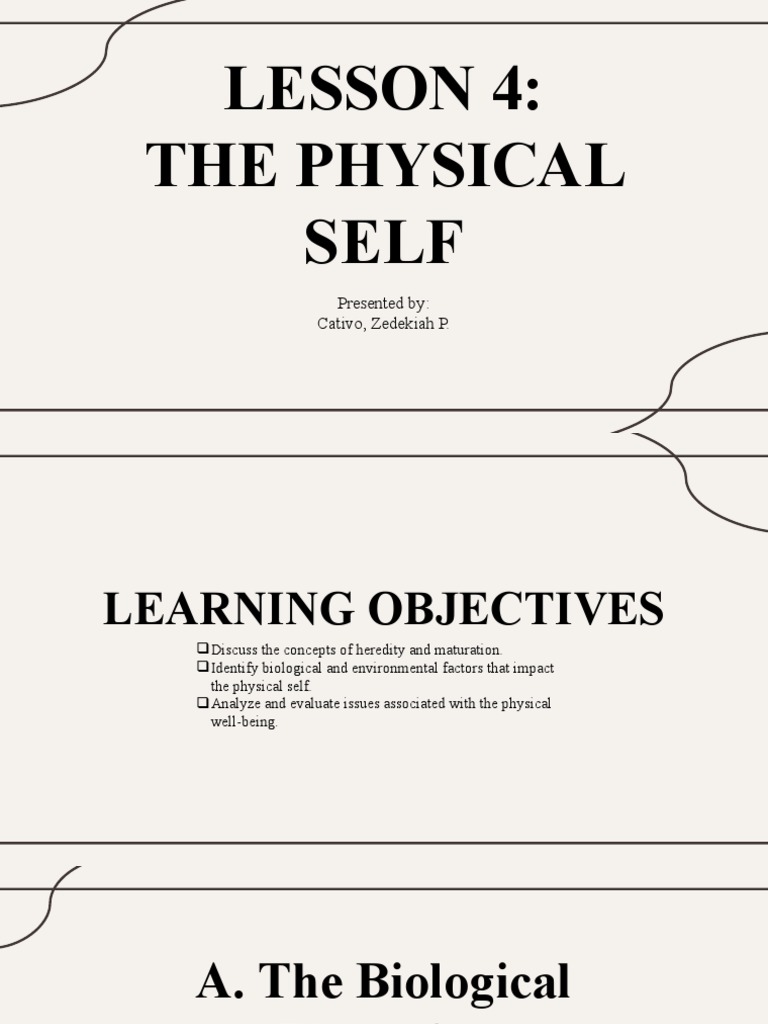 Lesson 4 The Physical Self | PDF | Genotype | Heredity