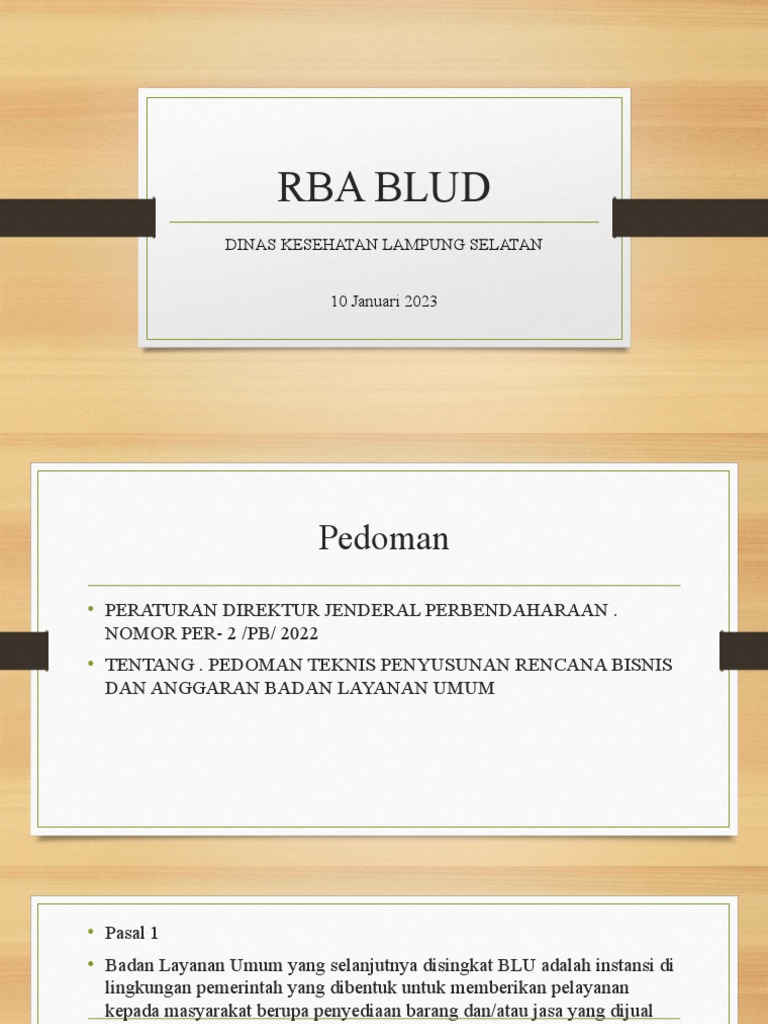 Rba Blud Puskesmas Pdf