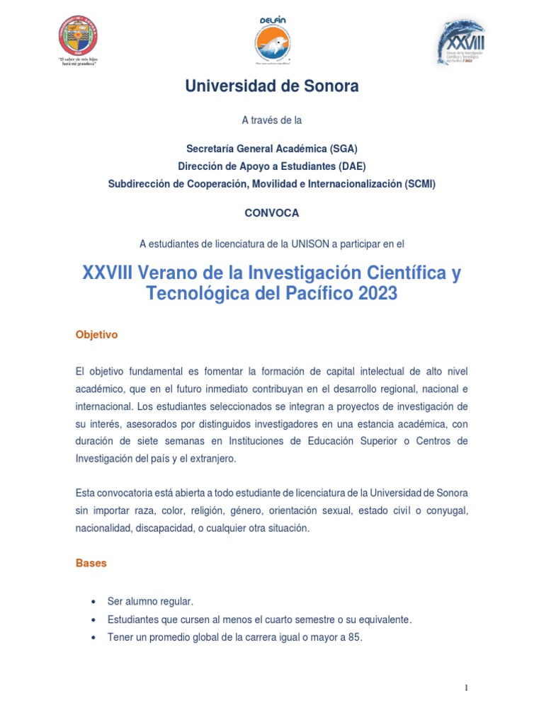 Convocatoria Delfin 09022023 | PDF Convocatoria Delfin 09022023 | PDF
