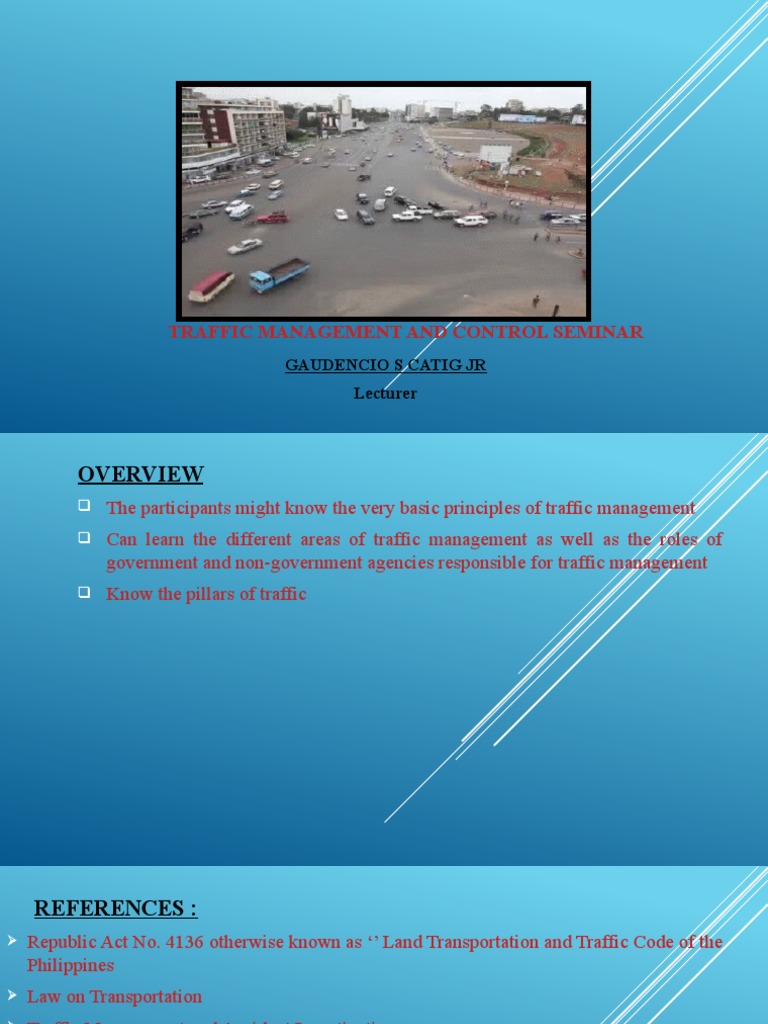 P1 Traffic Management and Accident Investigation | PDF | Traffic | Road
