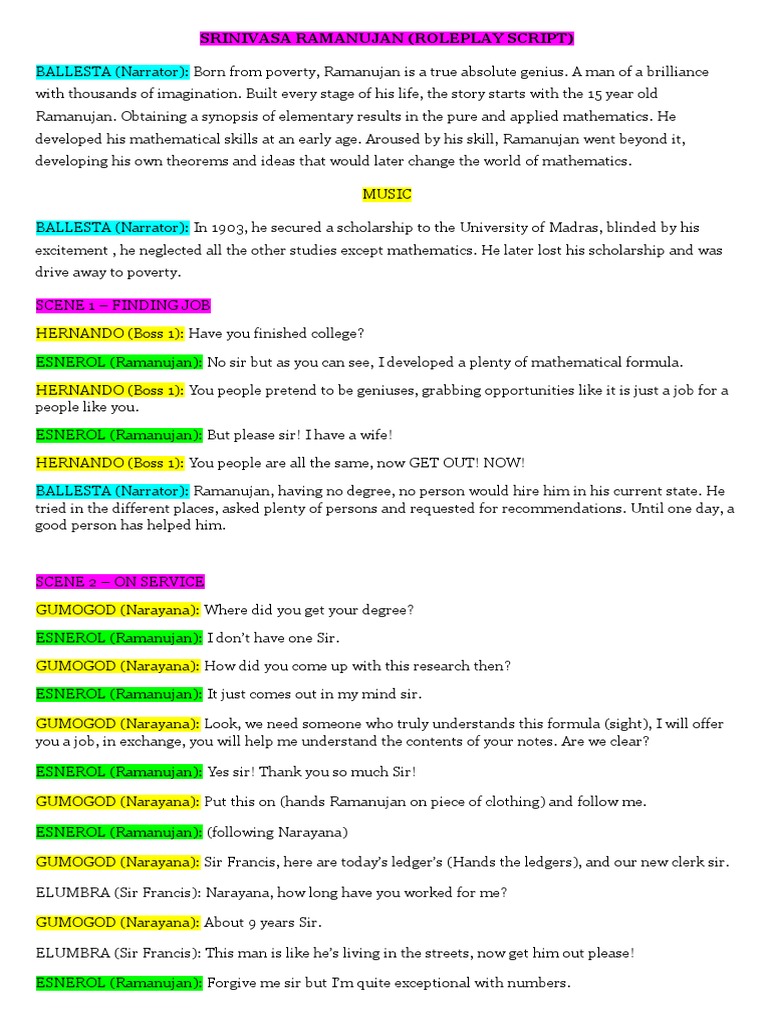 SCRIPT For Drama | PDF SCRIPT For Drama | PDF