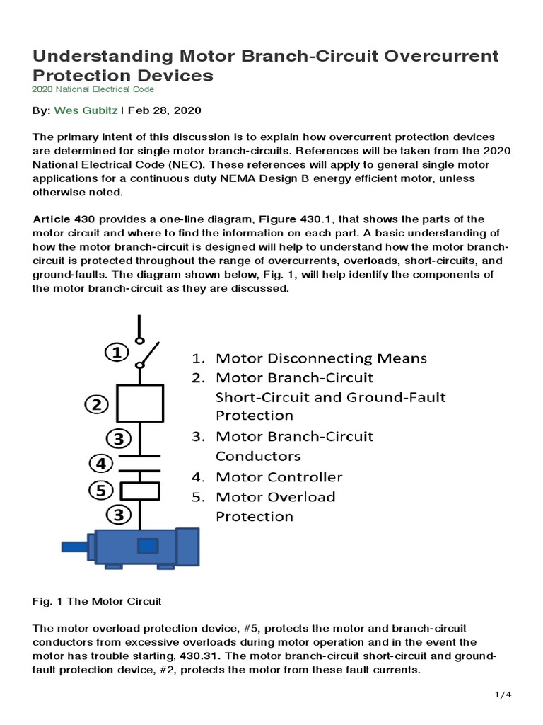 Motor Branch-Circuit Protection Guide | PDF | Fuse (Electrical ...