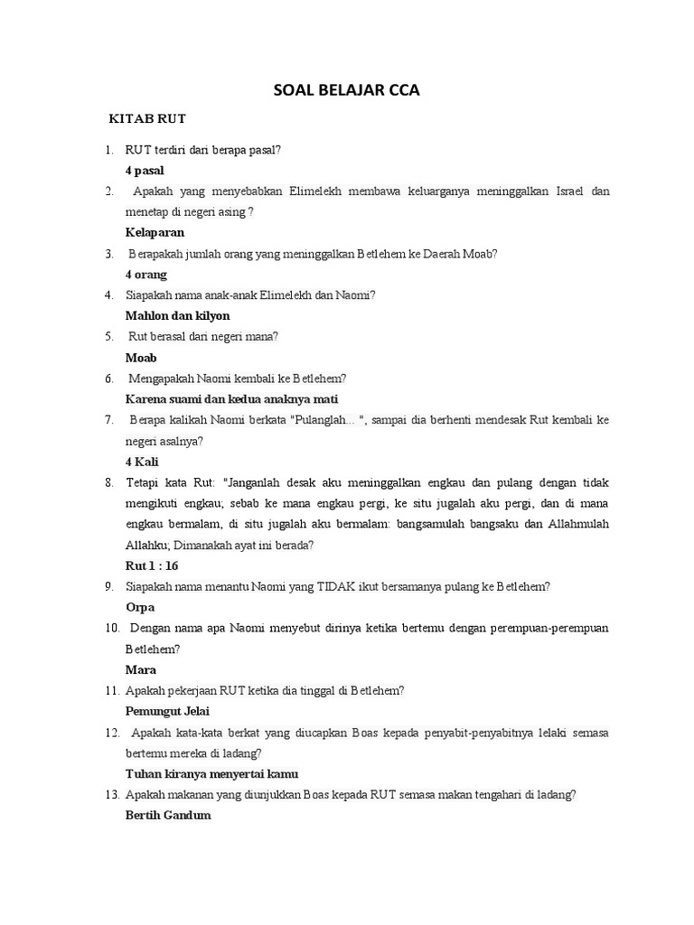 KITAB RUT DAN KIDUNG JEMAAT | PDF