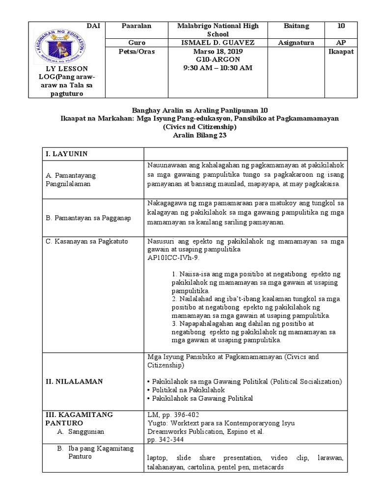 Aralin 23 Final Demo Sa 18 Copy 2 | PDF