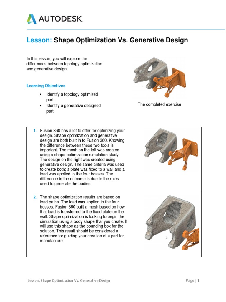 L1-03 Shape Optimization Vs Generative Design PDF | PDF | Mathematical Optimization | Shape