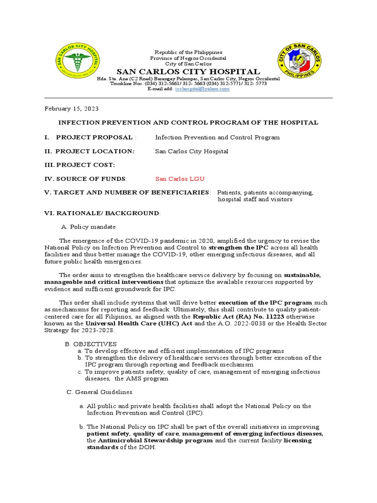 IPC Program of Works | PDF | Infection | Public Services