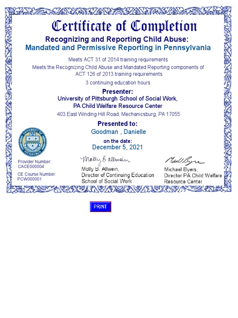 Certificate of Completion | PDF