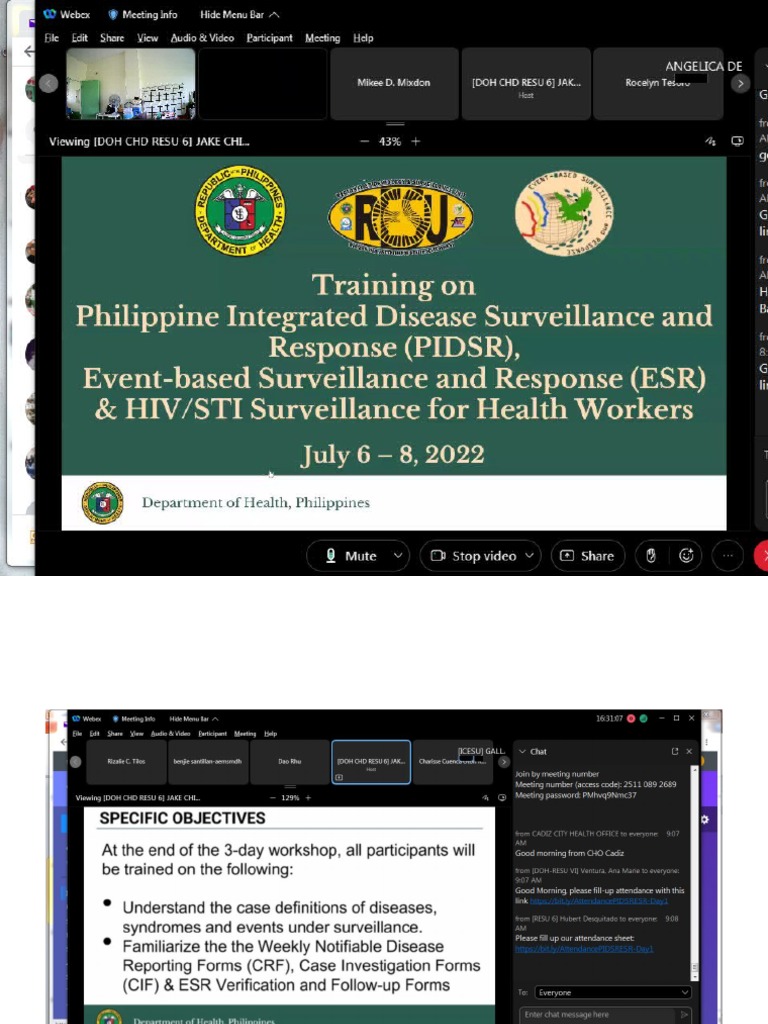 PIDSR, ESR, HIV, STI Training July 6-8, 2022 | PDF