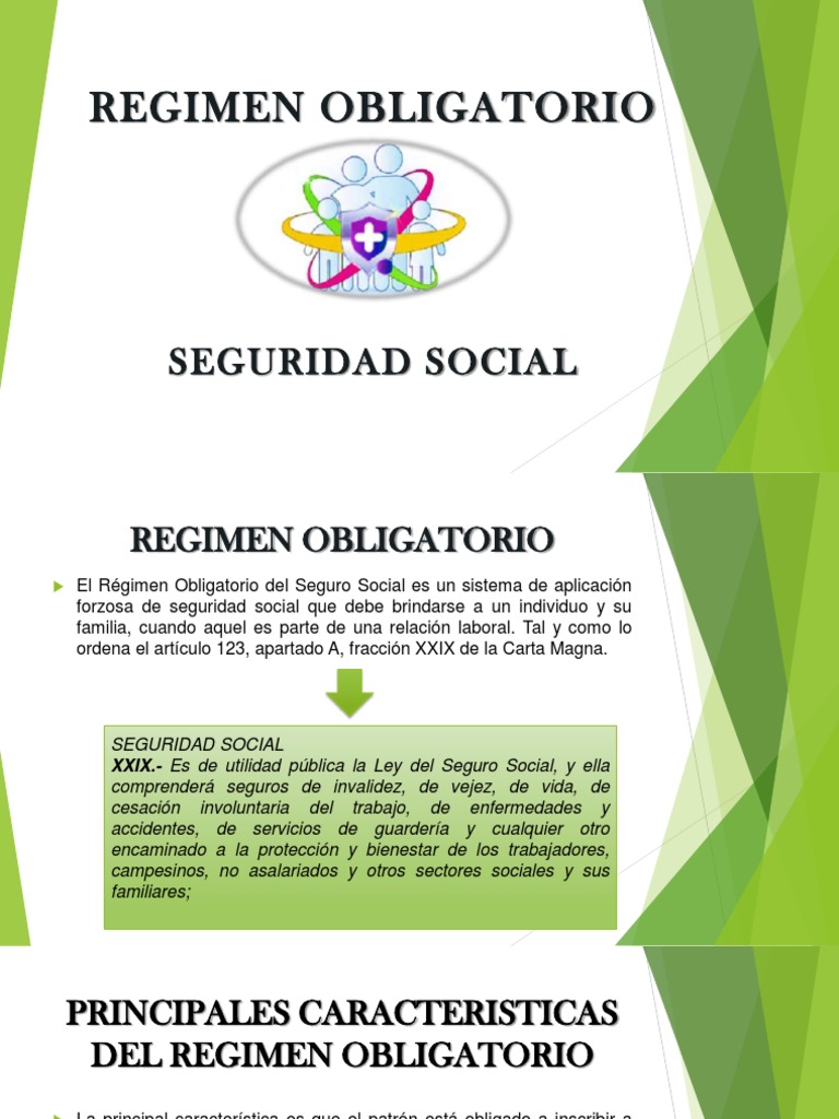Régimen Obligatorio del Seguro Social | PDF
