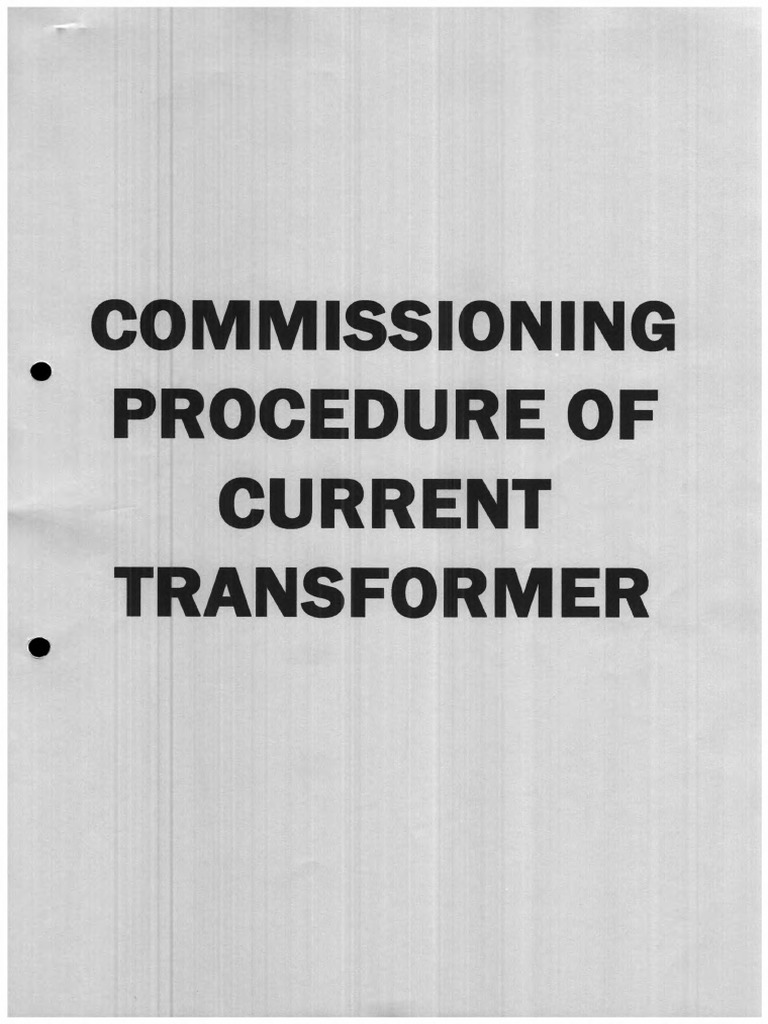 Current Transformer Commissioning Guide | PDF | Transformer | Physical ...