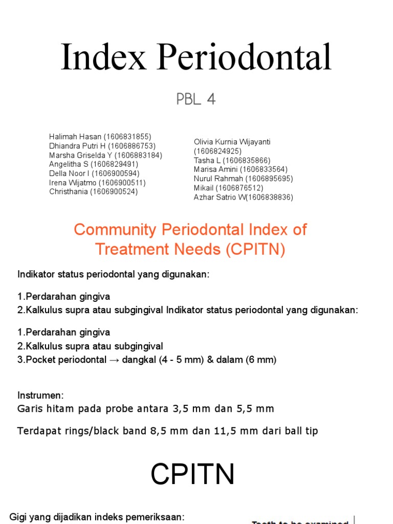 Index Periodontal | PDF