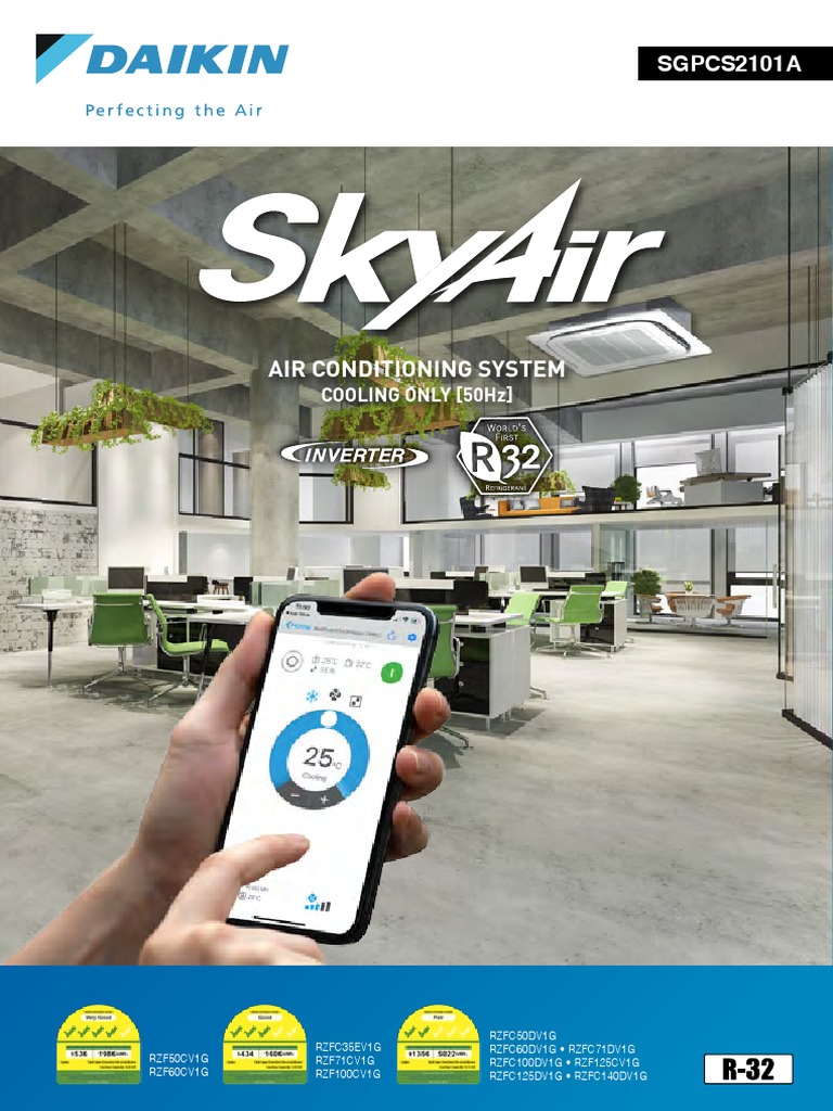Q211014 Daikin SkyAir R32 Catalogue-FA - Web | PDF | Air Conditioning ...