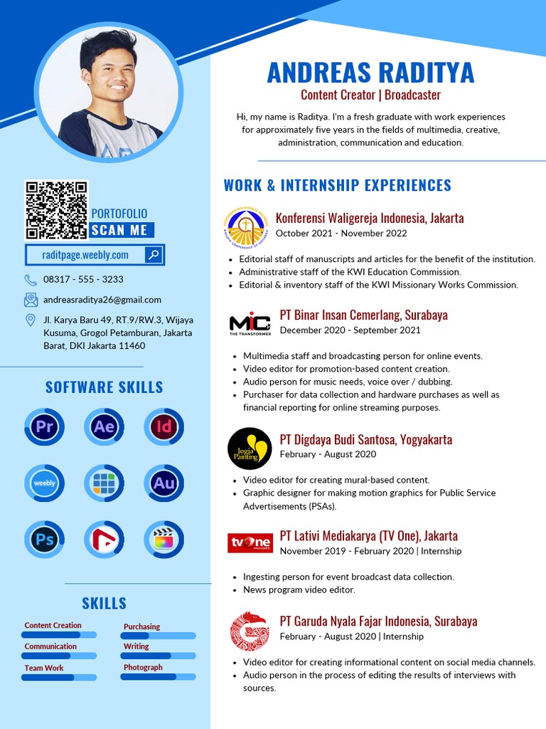 CV Raditya (Maret 2023) PDF | PDF | Multimedia | Mass Media