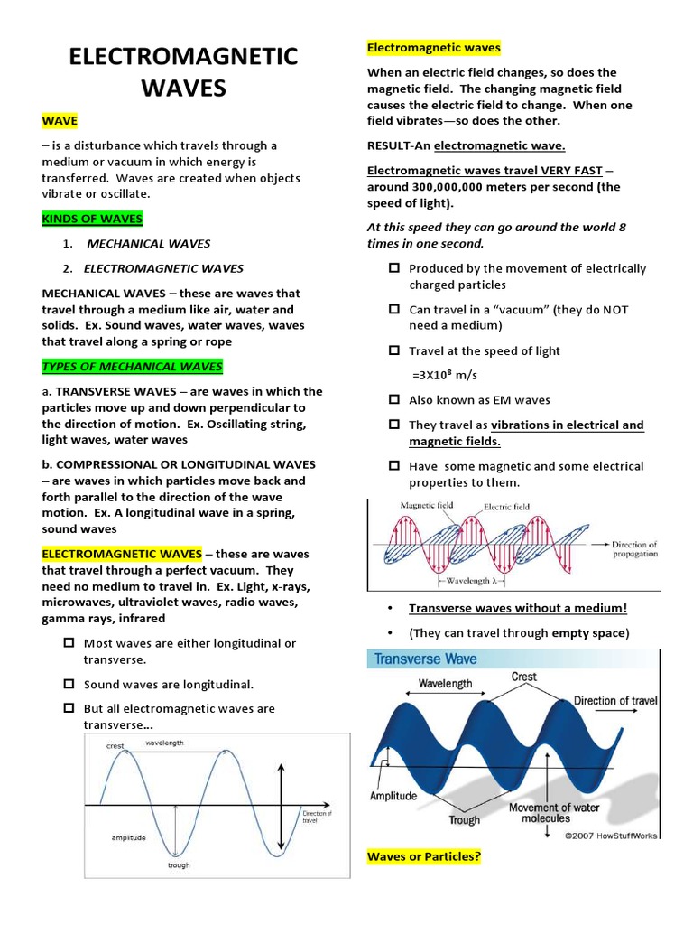Grade 10 Electromagnetic Waves Overview | PDF | Electromagnetic ...
