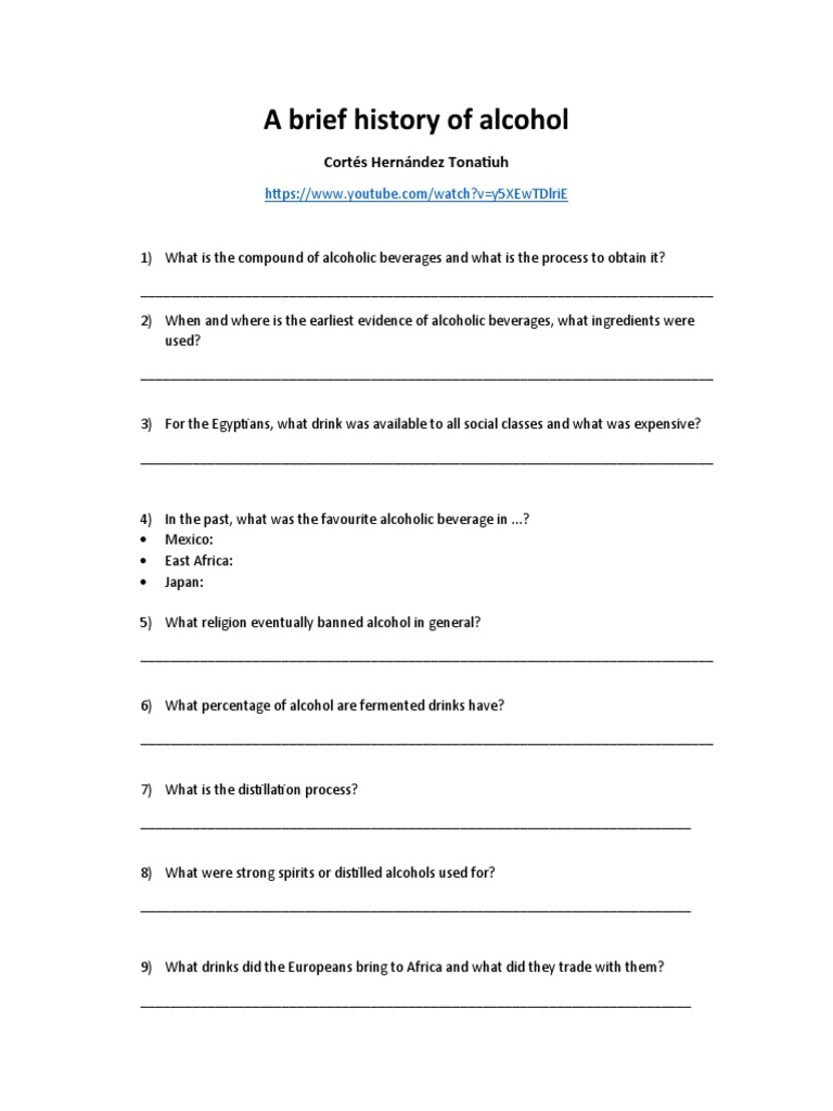 A Brief History of Alcohol | PDF