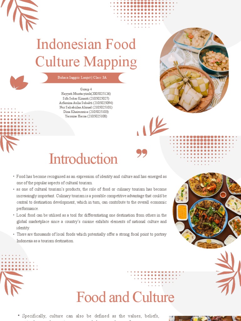 Inggris Lanjut - Indonesian Food Culture - Group 4 | PDF | Indonesian ...