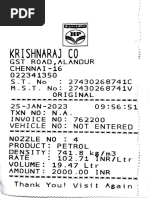 Diesel Receipt from Anuradha Gas Station | PDF