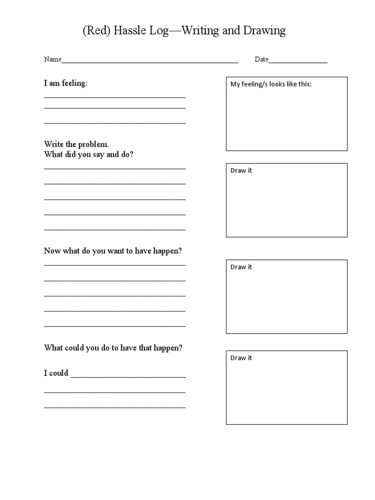 STEM Collab - SEL - Printable Hassle Log | PDF