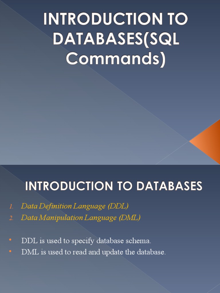Introduction To Database | PDF | Sql | Information Science