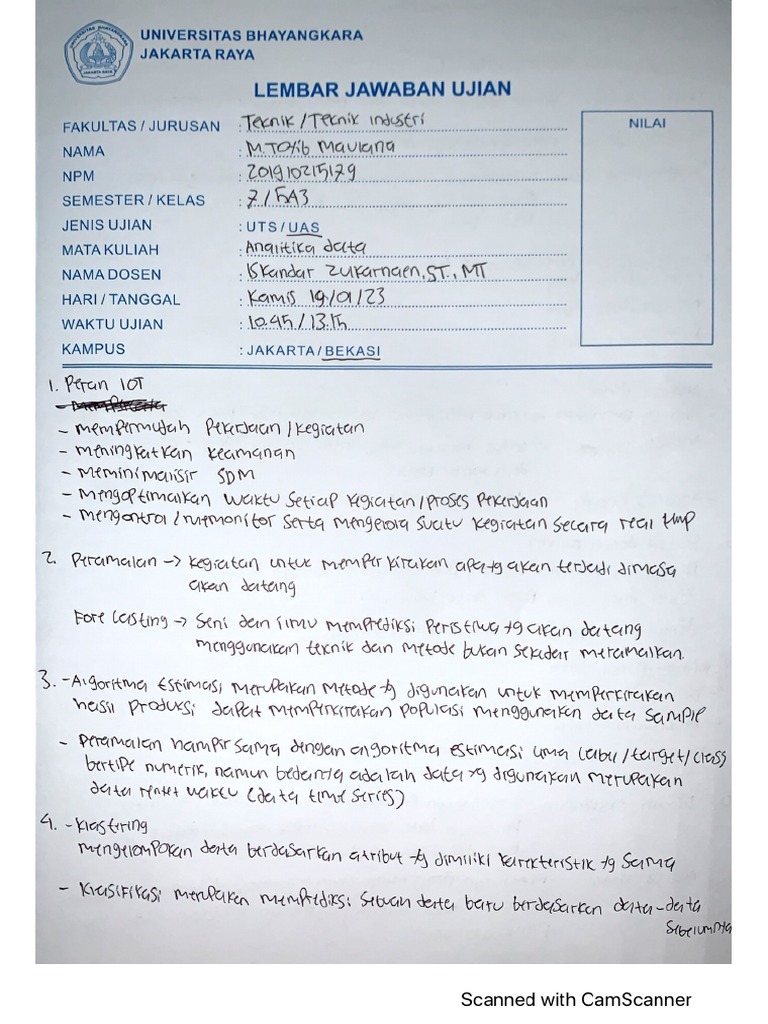 Uas Analitika Data (M.toyib Maulana) PDF | PDF