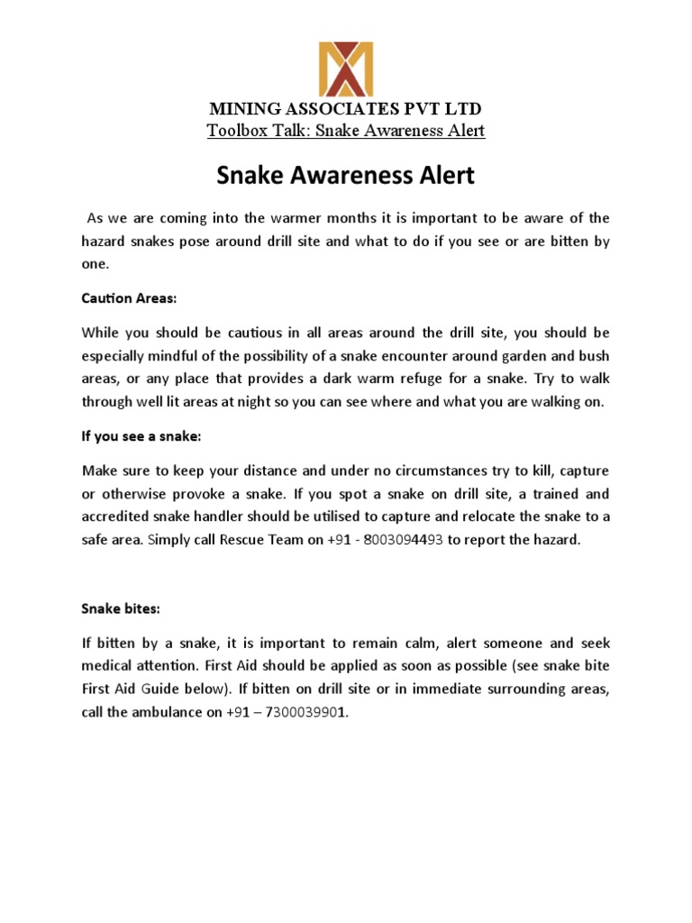 TBT On Snake Bite - English | PDF