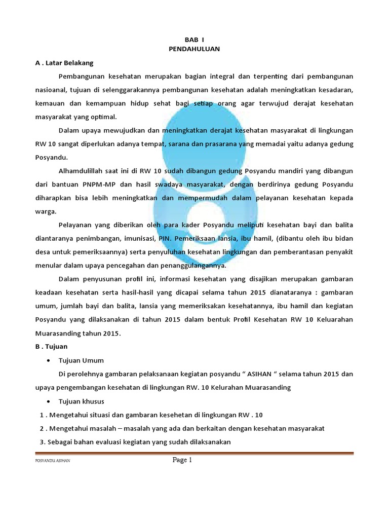 Profil Posyandu RW 10 | PDF
