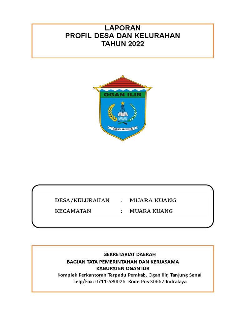 Format Laporan Profil Desa Dan Kelurahan Tahun 2022 Kab Ogan Ilir ...