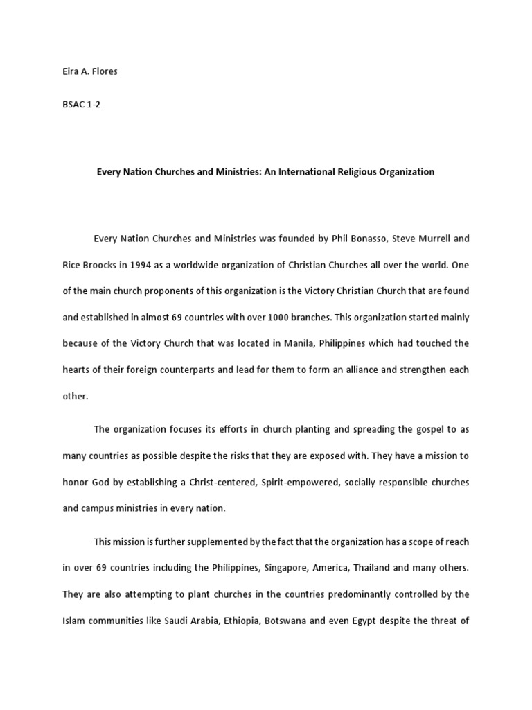 International Religious Organization | PDF