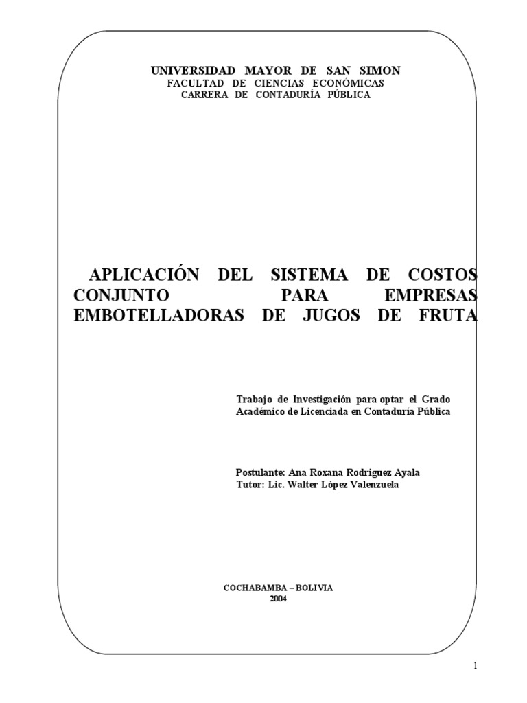 APLICACIàN DE SISTEMA DE COSTOS CONJUNTO | PDF | Al por menor | Contabilidad