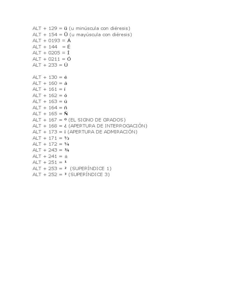 Codigo Ascii Acento Mayusculas | PDF