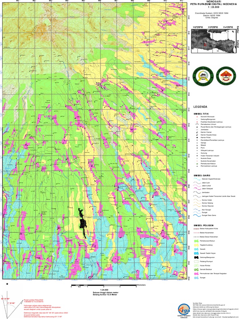 Peta Topografi Wonosari, Malang | PDF