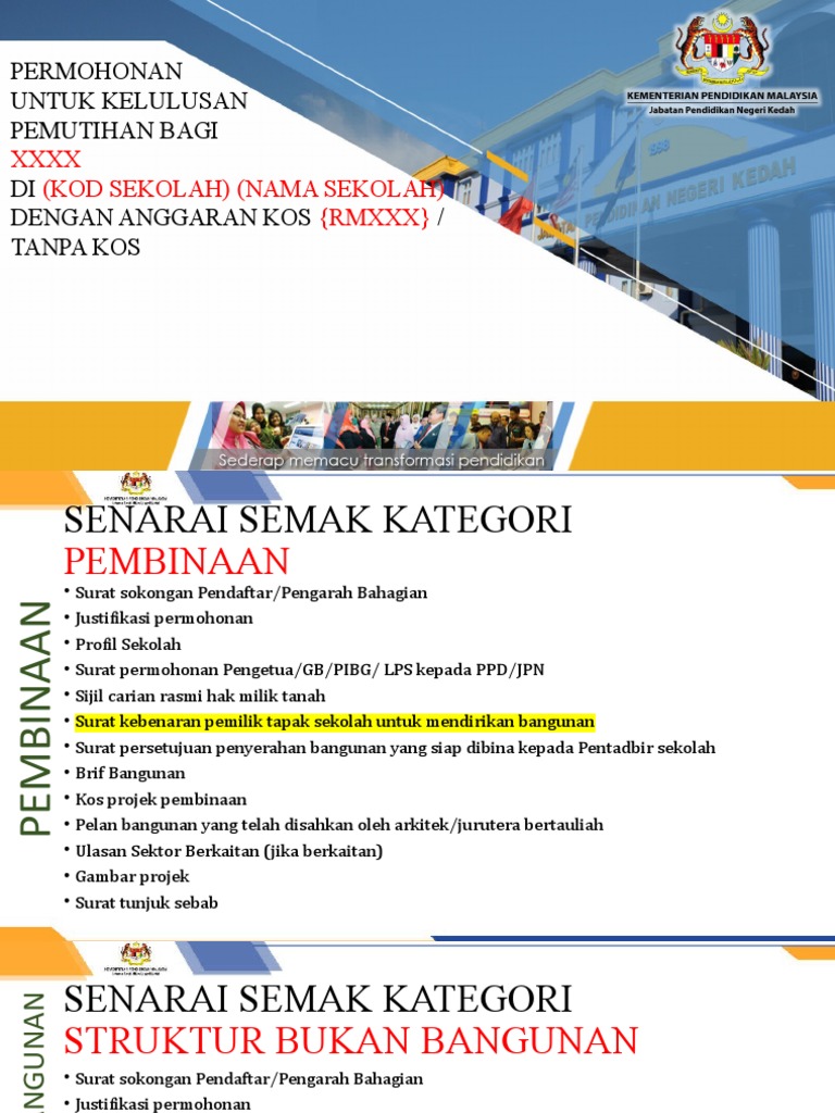 Contoh Preview Template Projek Khas Pembangunan Pemutihan 1 | PDF