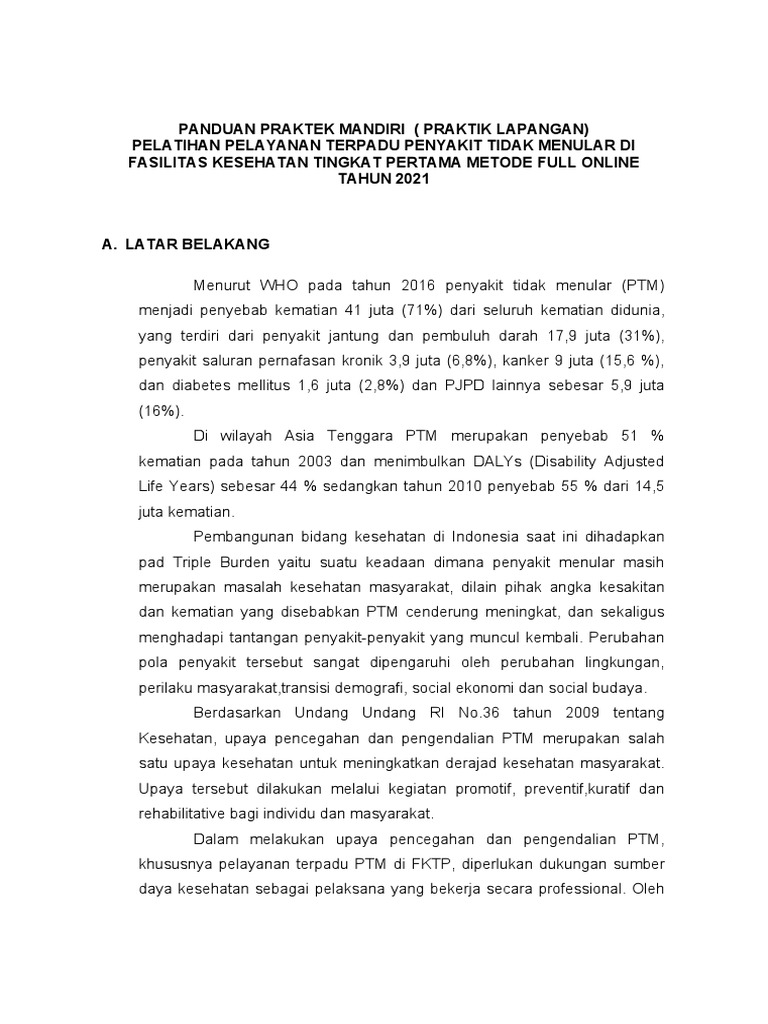 Revisi Baru Panduan Pkl Pandu Ptm By Dn Pdf